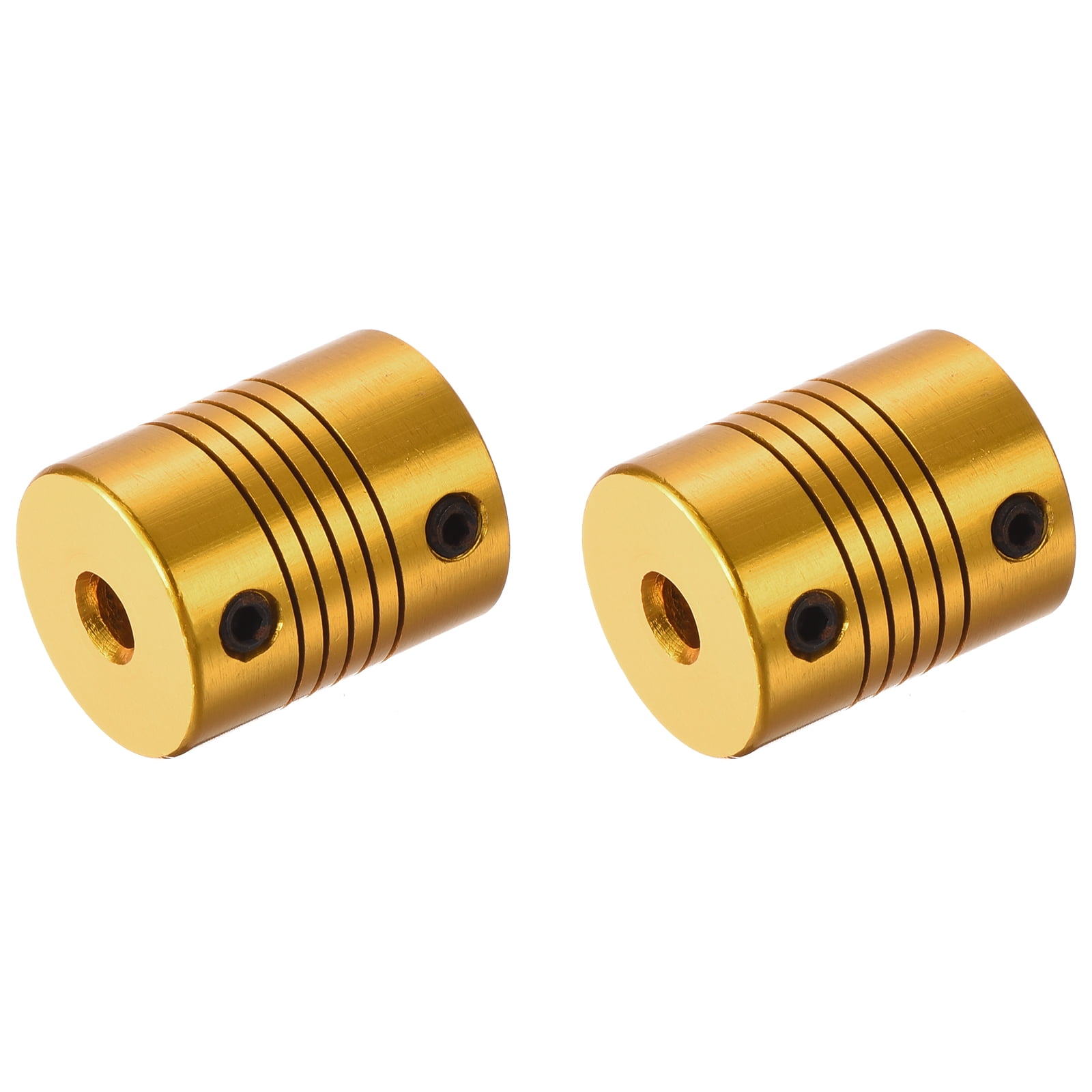 2 Pcs 6mm to 6mm Aluminum Alloy Shaft Coupling L24.5xD19.5 Flexible ...