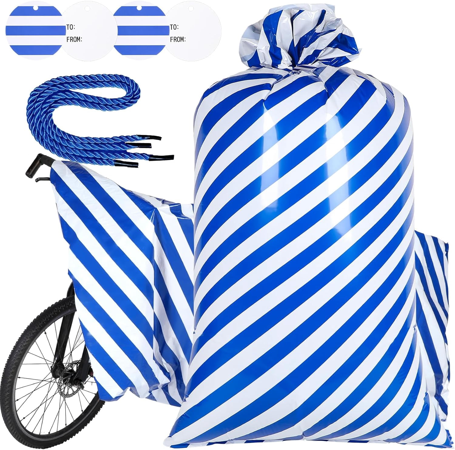 2 Pcs 70 x 40 Inch Bike Gift Bag Giant Jumbo Birthday Gift Bag for Huge ...