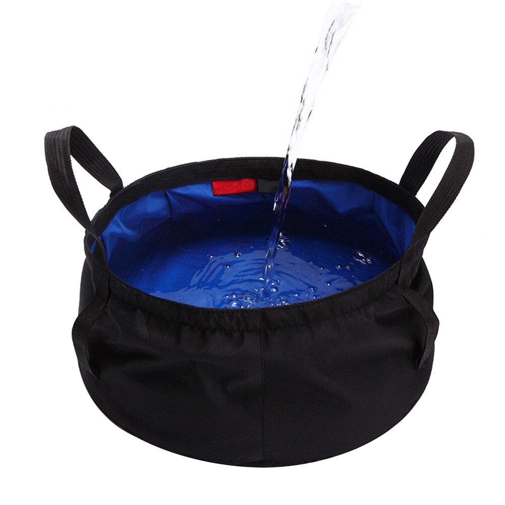 2 Pcs 8.5L Portable Collapsible Basin Foot Wash Bucket Outdoor Camping ...