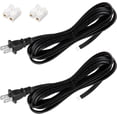 2 Pcs 8 FT Lamp Cord with Plug, Replacement Lamp Wire with Plug, Black ...