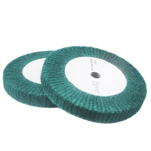 2 Pcs 8'' Non-Woven Buffing Polishing Wheels, 240 Grit Wire Drawing ...