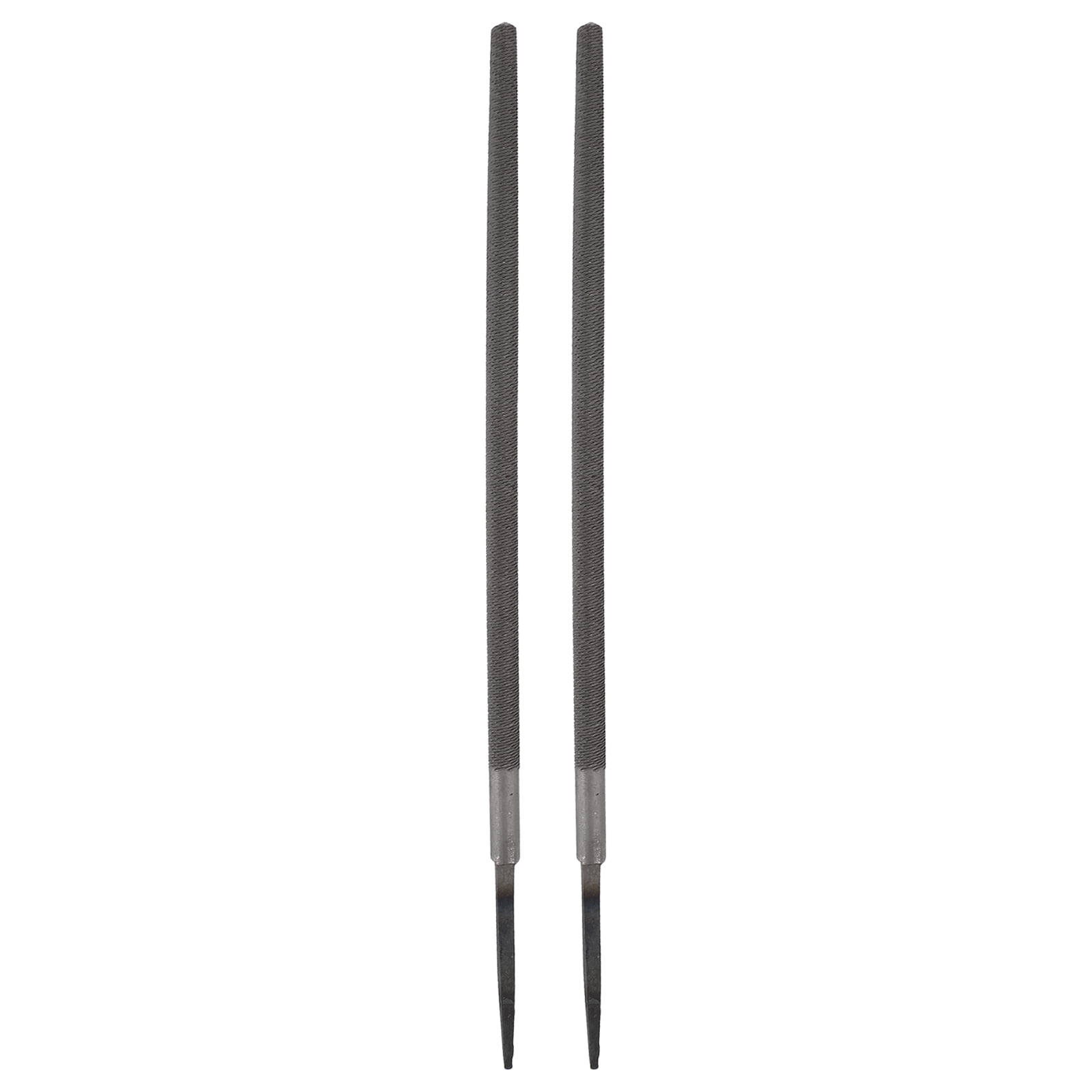 2 Pcs 8" Round Fine Cut File Fine Metal File without Handle, Grey ...