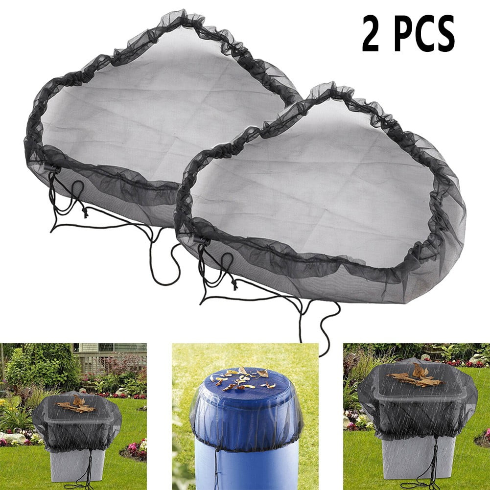 2 Pcs 83CM Outdoor Mesh Cover Netting For Rain Barrels PE Water ...