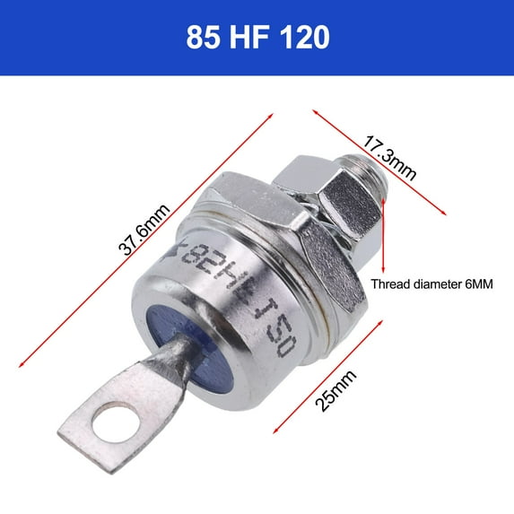 2 Pcs 85A/40A/25A 1200V Positive Cathode/Negative Anode Stud Mount ...