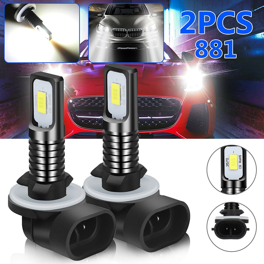 2 Pcs 881 Led Car Fog Lamp DRL Driving Bulbs 862 886 889 894 896 898 ...