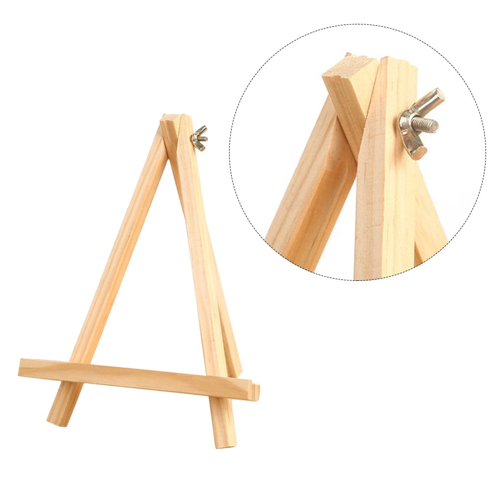 MERRYHAPY 2 pcs Triangle Wooden Easel for Photo Frame Display, Studio ...