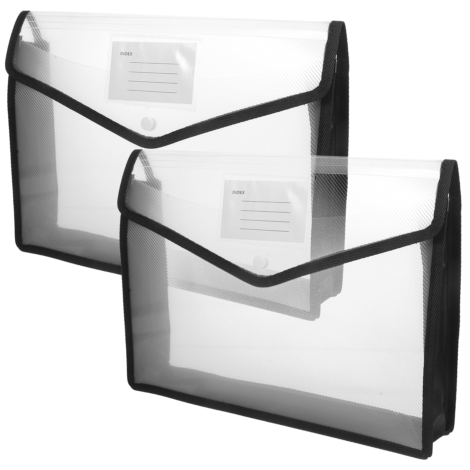 2 Pcs A4pp Waterproof Snap Document Bag File Organizer Organization ...