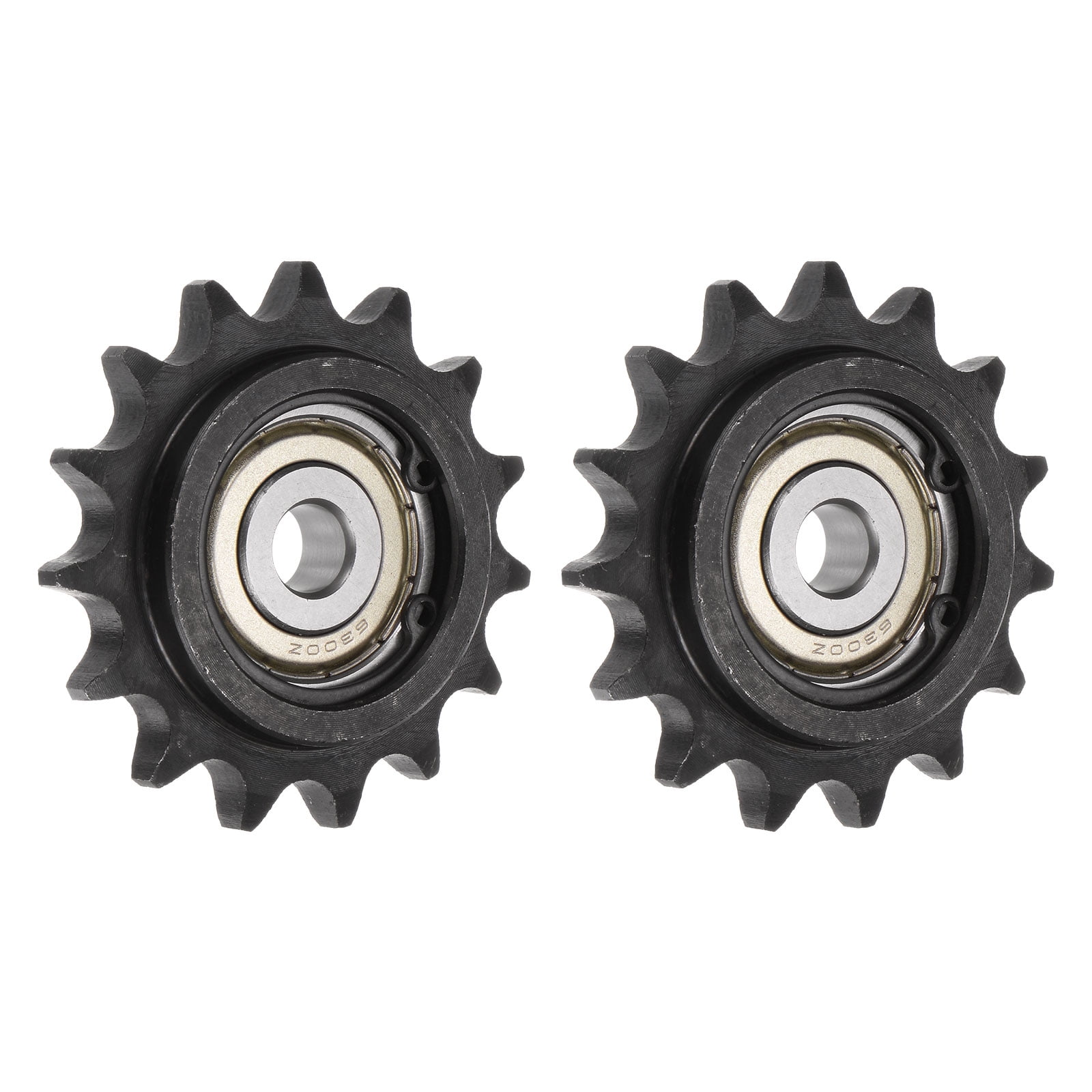 2 Pcs ANSI #40 Roller Chain Idler Sprocket 10mm Bore, 1/2" Pitch ...