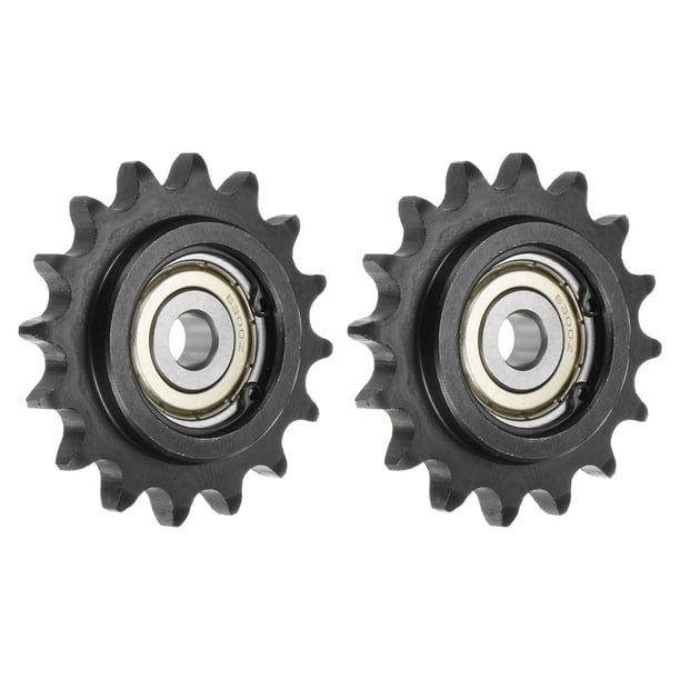2 Pcs ANSI #40 Roller Chain Idler Sprocket 10mm Bore, 1/2" Pitch ...