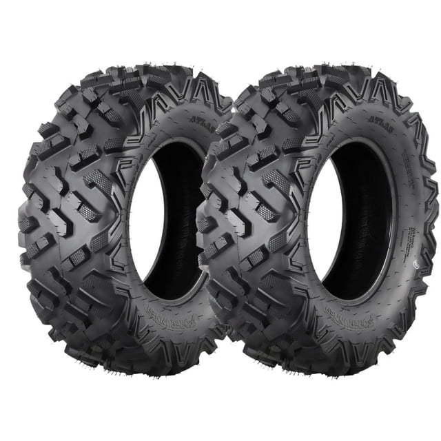 2 Pcs AT26/AT27 6PR ATV Tires,6PR ATV Trail Tires,Tubeless All Terrain ...
