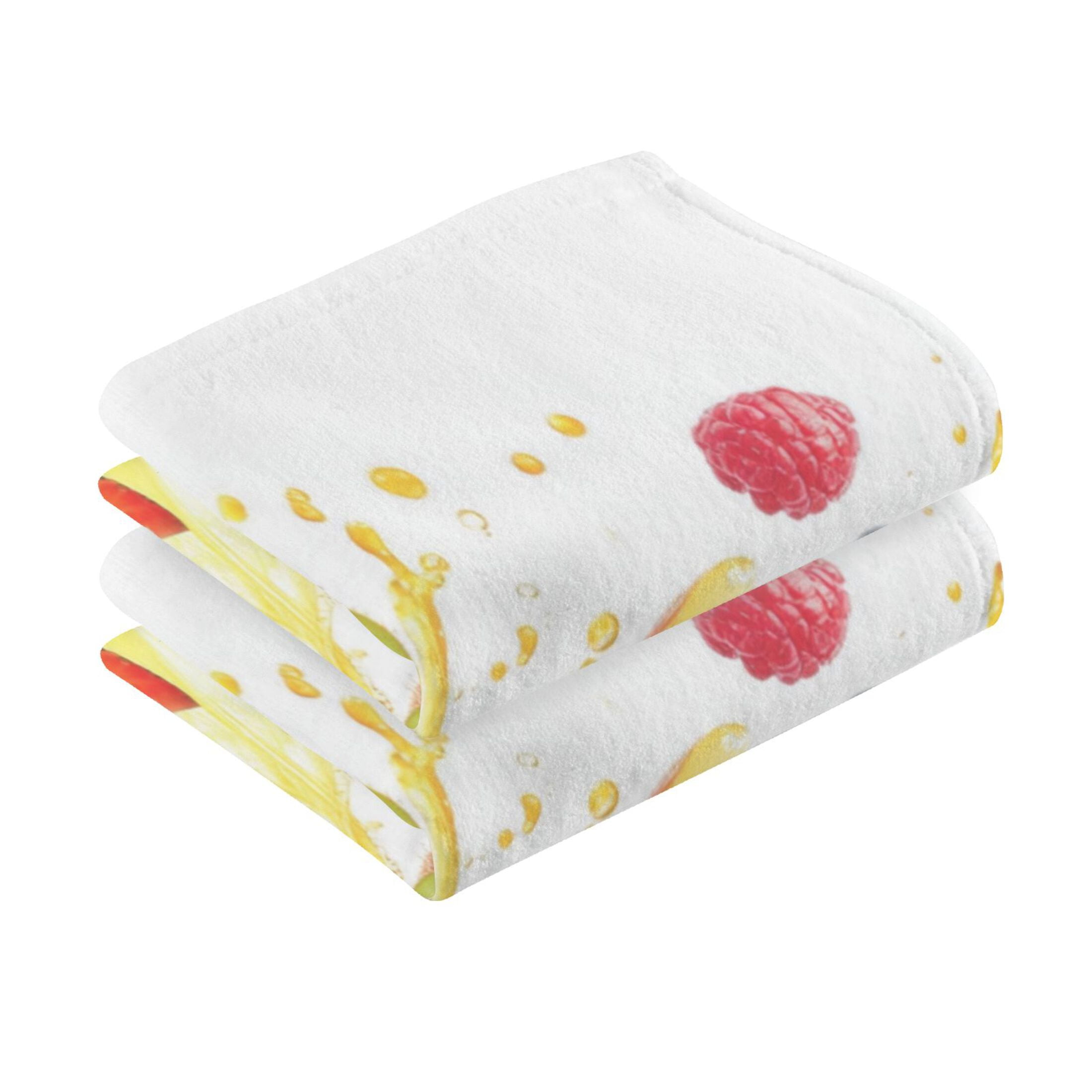 2 Pcs Absorbent Face Towel Bath Hand Towels Soft Breathable Cotton ...