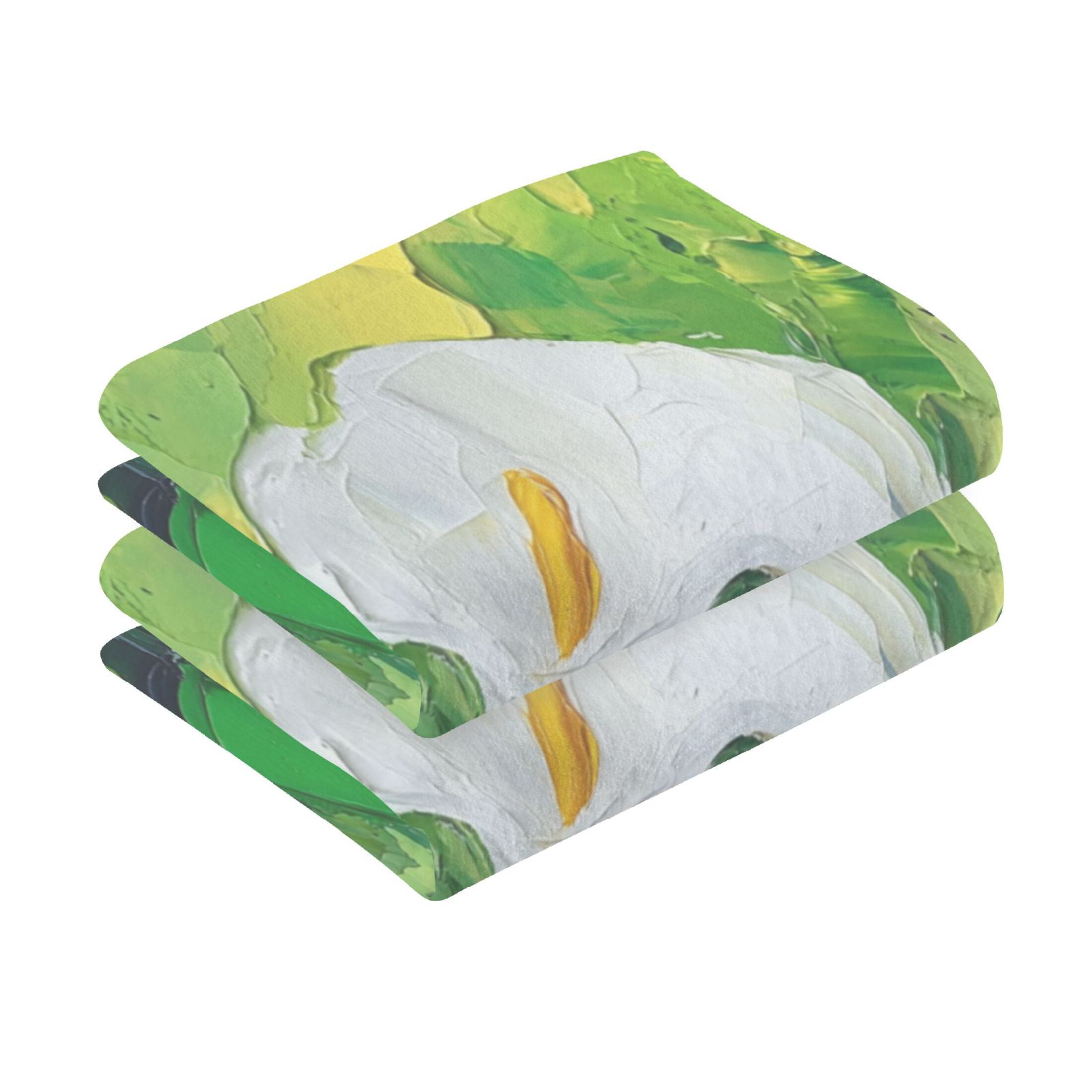 2 Pcs Absorbent Face Towel Bath Hand Towels Soft Breathable Cotton ...