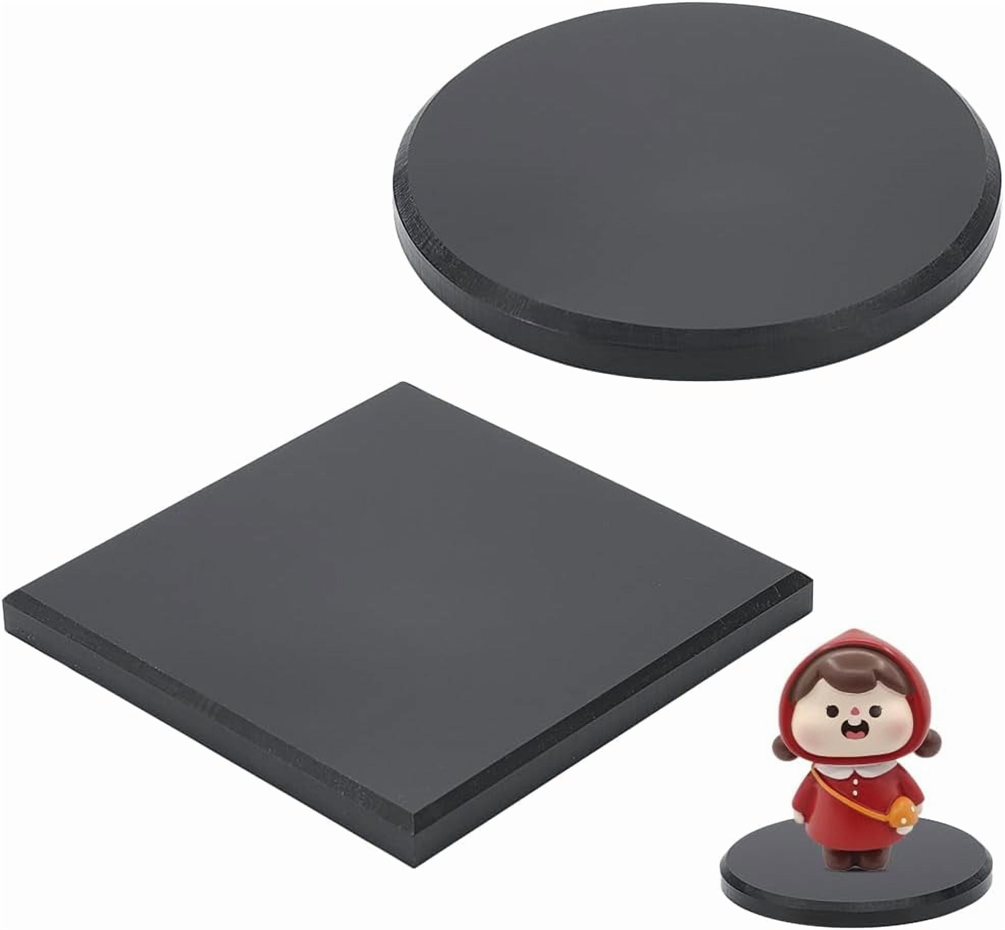 2 Pcs Acrylic Display Base 4x0.6 Inch Acrylic Beveled Display Block ...