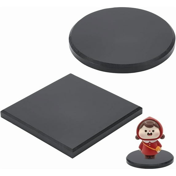 2 Pcs Acrylic Display Base 4x0.6 Inch Acrylic Beveled Display Block ...