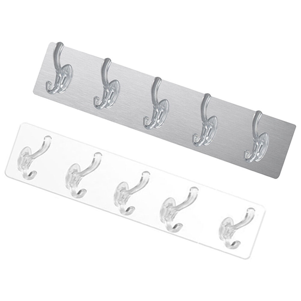 2Pcs Acrylic Hooks Row Hangers Creative Clothes Hangers Wall Hanging ...