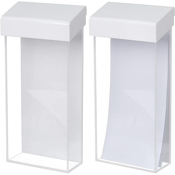 2 Pcs Acrylic Outdoor Brochure Holder 4x10 Inch White Waterproof Wall ...