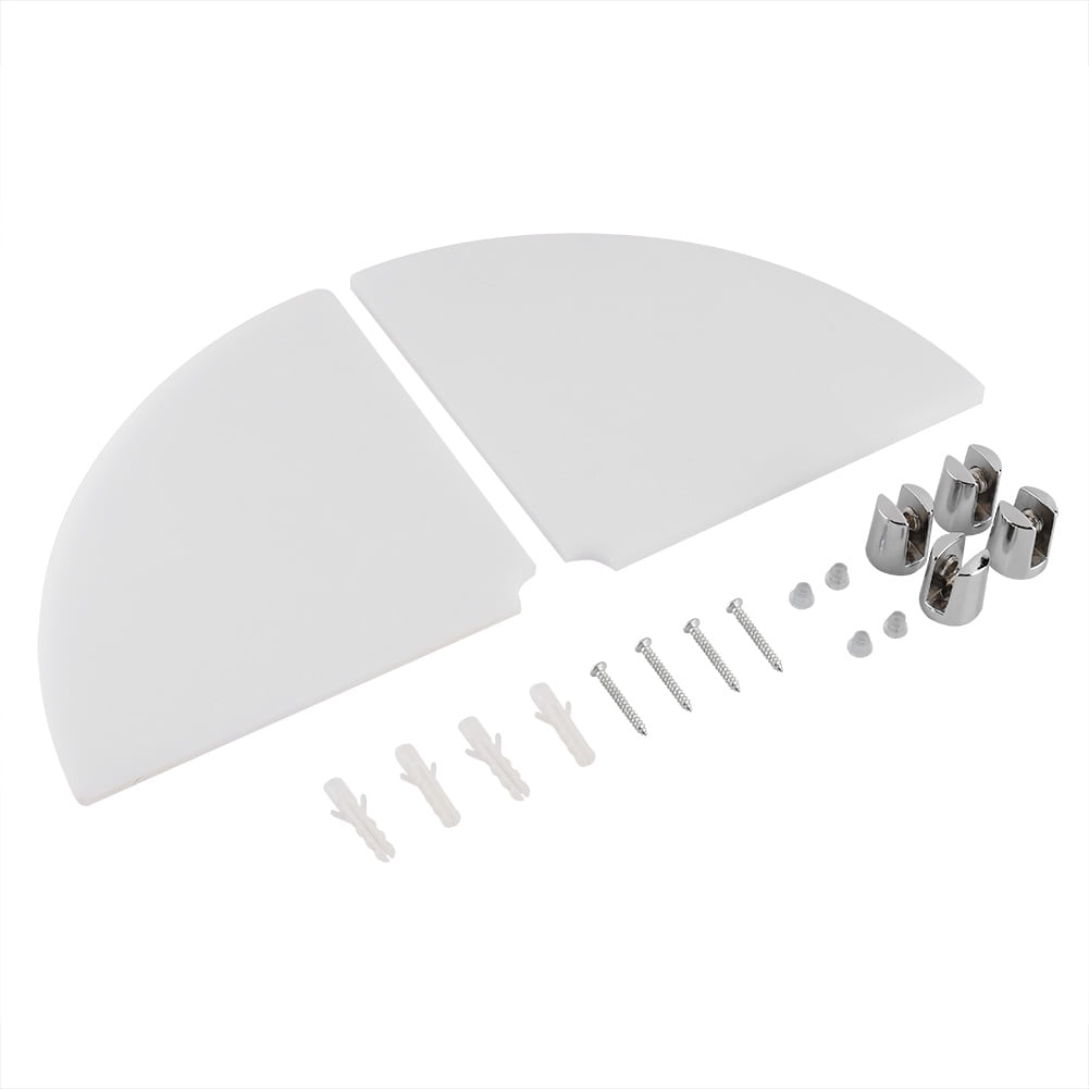 2 Pcs Acrylic Radial Corner Shelf Wall Mounted Floating Shelves Home ...