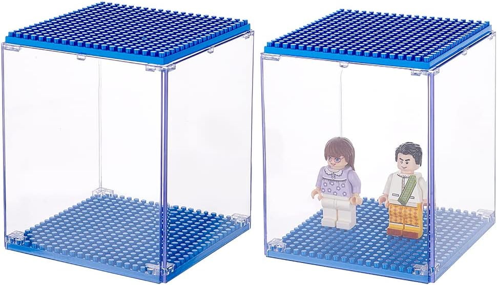 2 Pcs Acrylic Stackable Model Display Case Minifigures Building Block ...