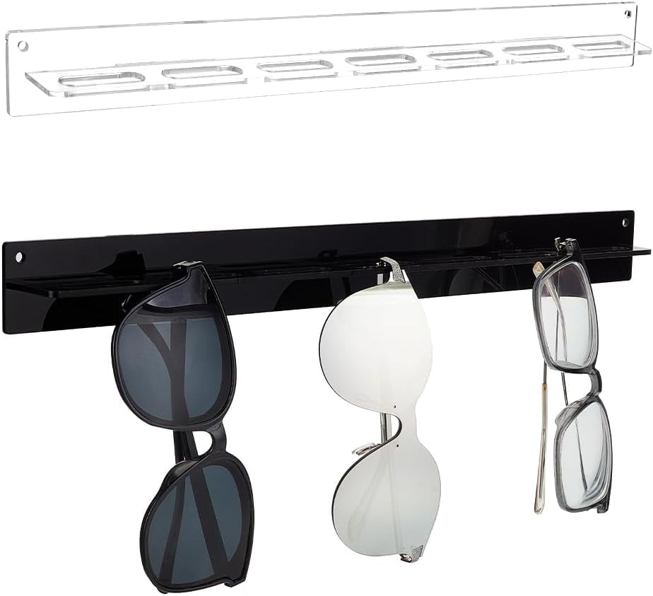 2 Pcs Acrylic Sunglasses Organizer Storage 2 Colors Wall Mounted ...