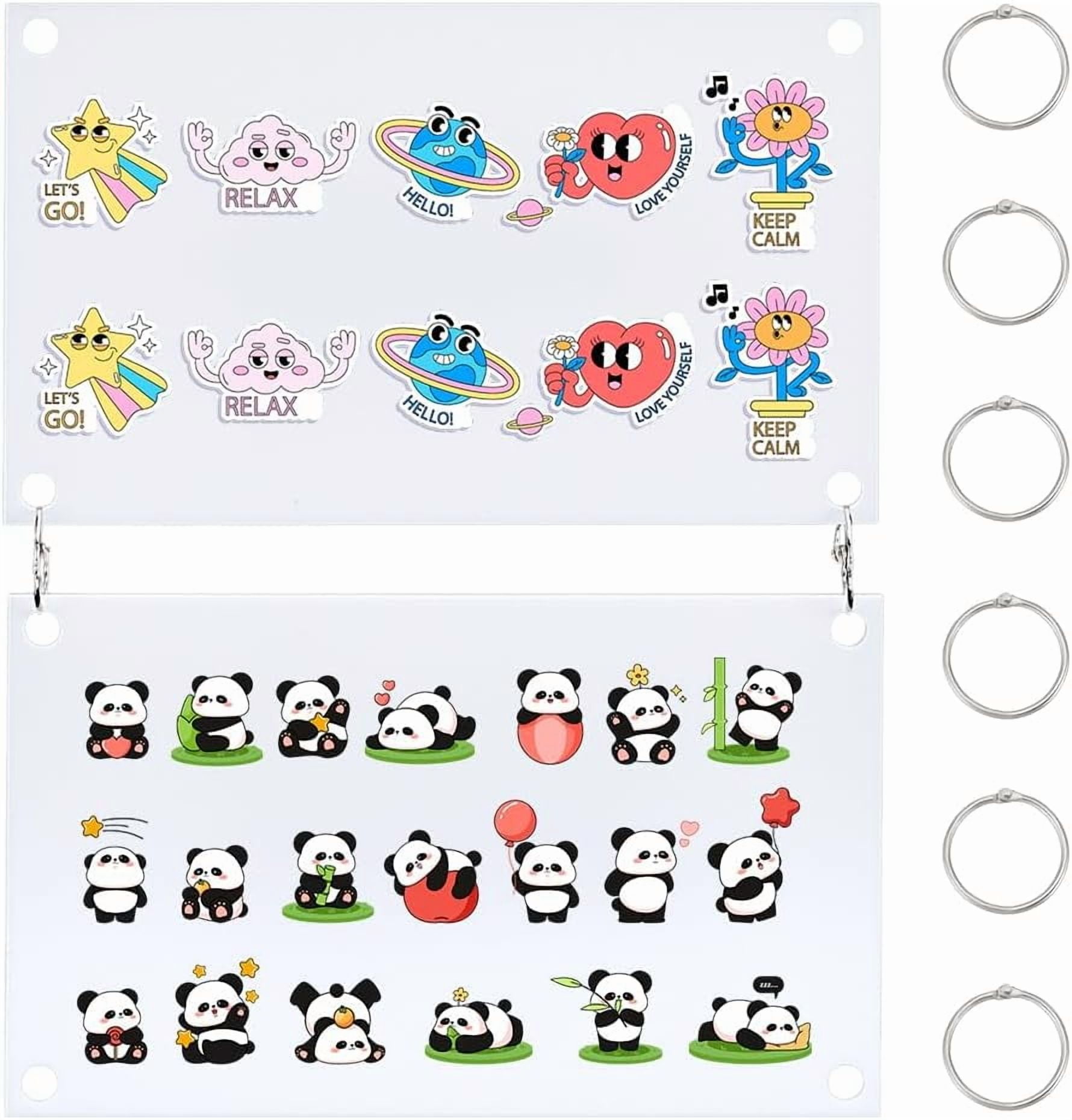 2 Pcs Acrylic Wall Hanging Sheet for Sticker White Decal Display ...