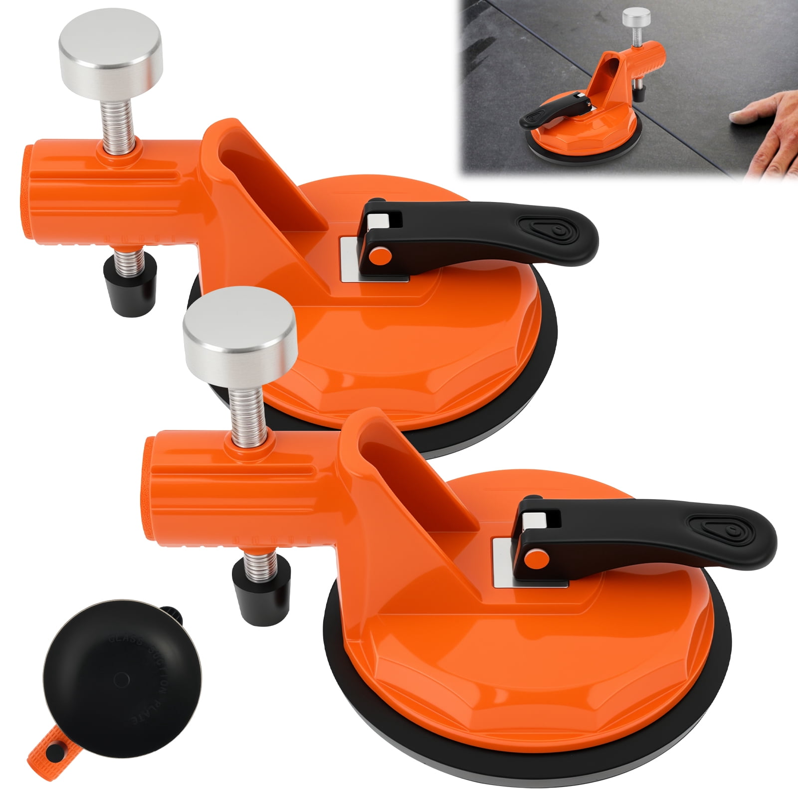 2 Pcs Adjustable Height Setter, Heavy Duty Rubber Suction Cup Floor Gap ...