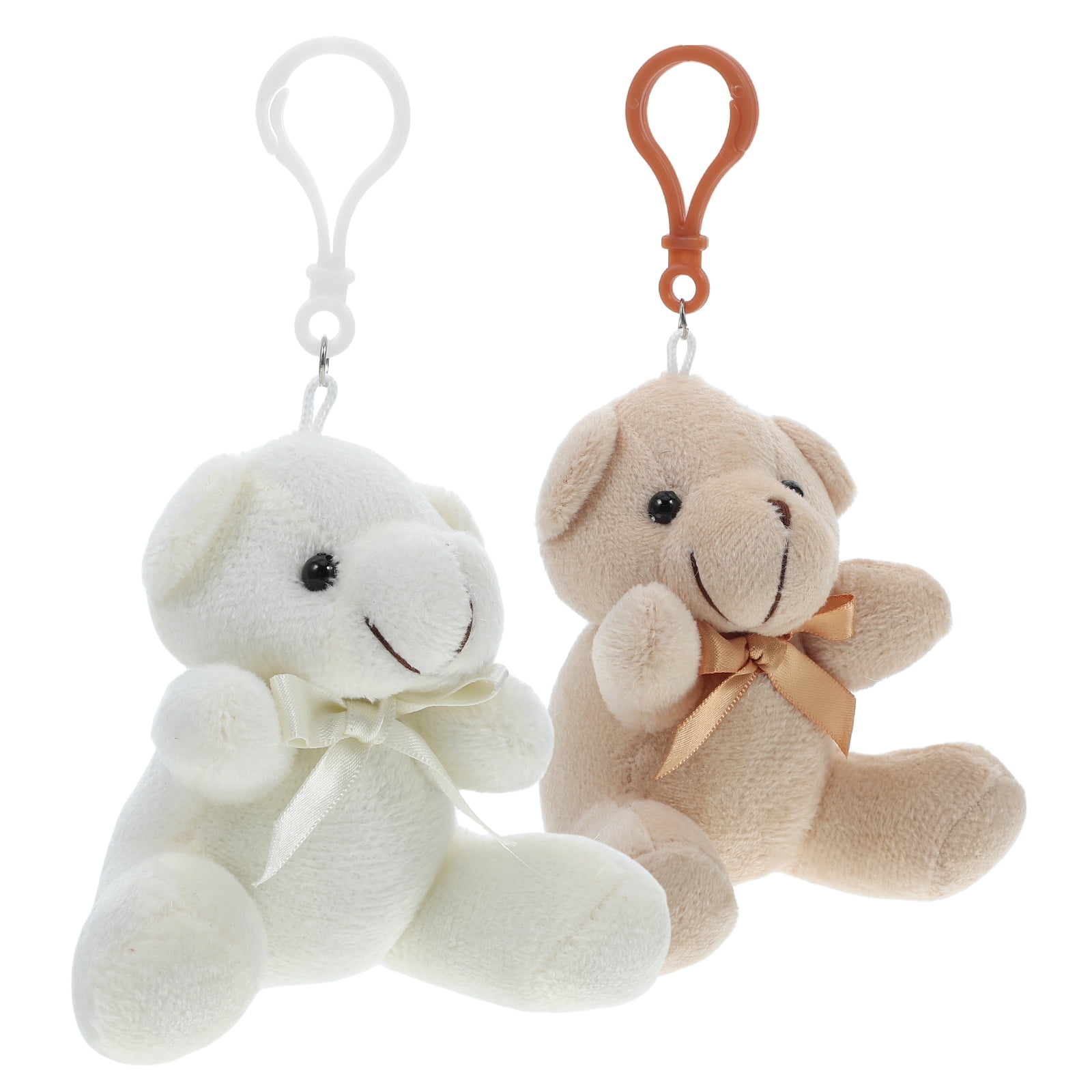 2 Pcs Adorable Mini Bear Plush Stuffed Animals Plush Bear Pendant Toy For Backpack Tiny Bear ...