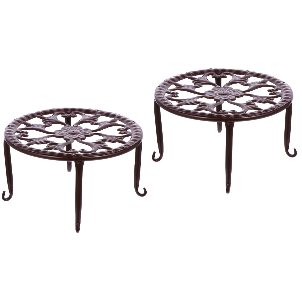 2 Pcs Aesthetic Room Decor Plant Stand Flower Pot Glass Retro Elegant ...