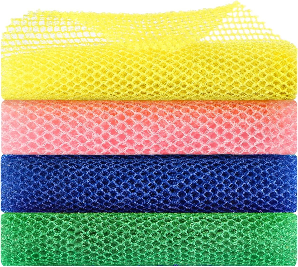 4Pcs African Exfoliating Net, African Net Sponge Bath Sponge Body ...