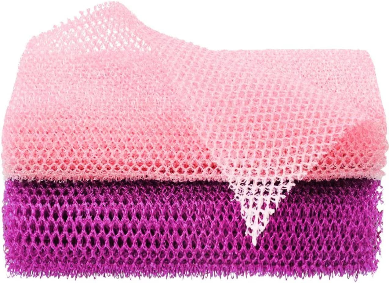 2 Pcs African Net Sponge,African Exfoliating Net,Long Exfoliating Bath ...