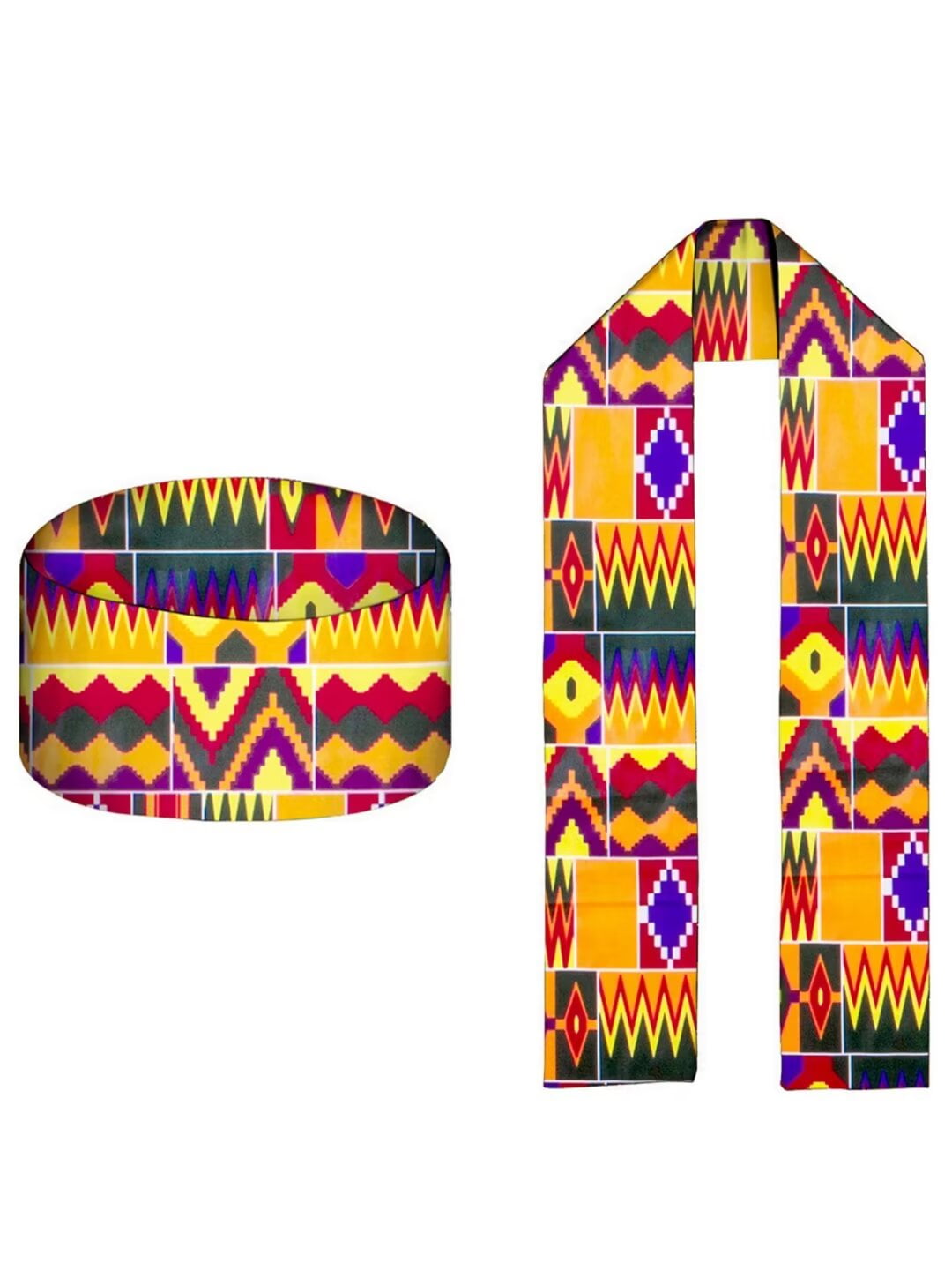 2 Pcs African Print Kente Dashiki Hat Men Cotton Hat Black African ...