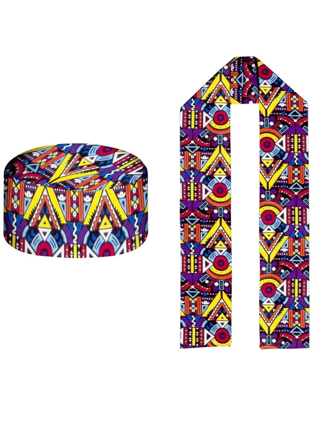 2 Pcs African Print Kente Dashiki Hat Men Cotton Hat Black African ...
