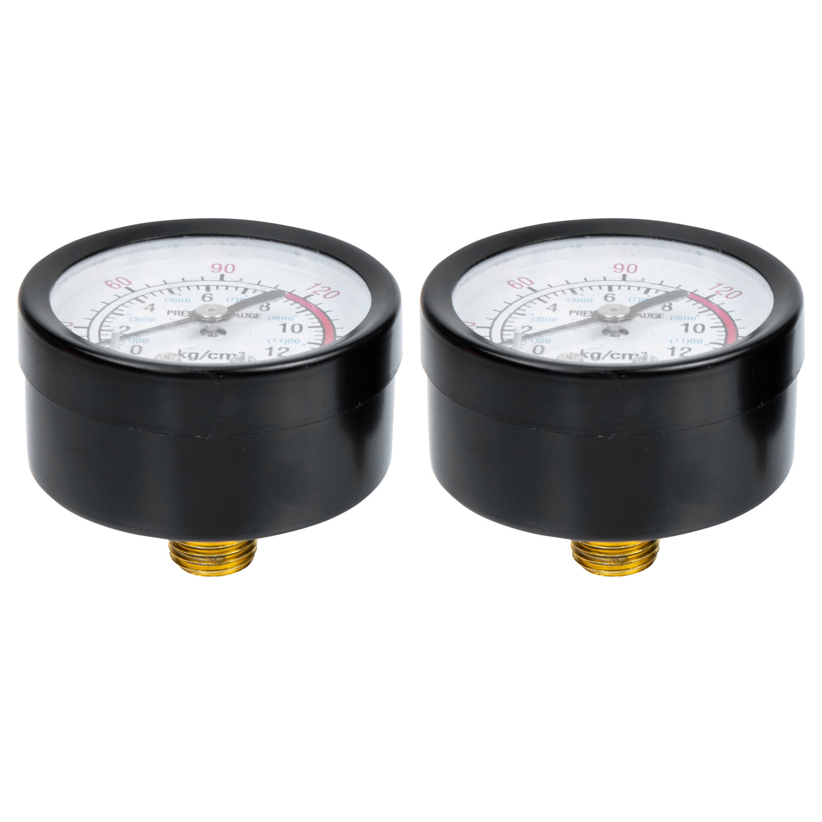 2 Pcs Air Compressor Air Pressure Gauge Industrial Pressure Gauges Low ...
