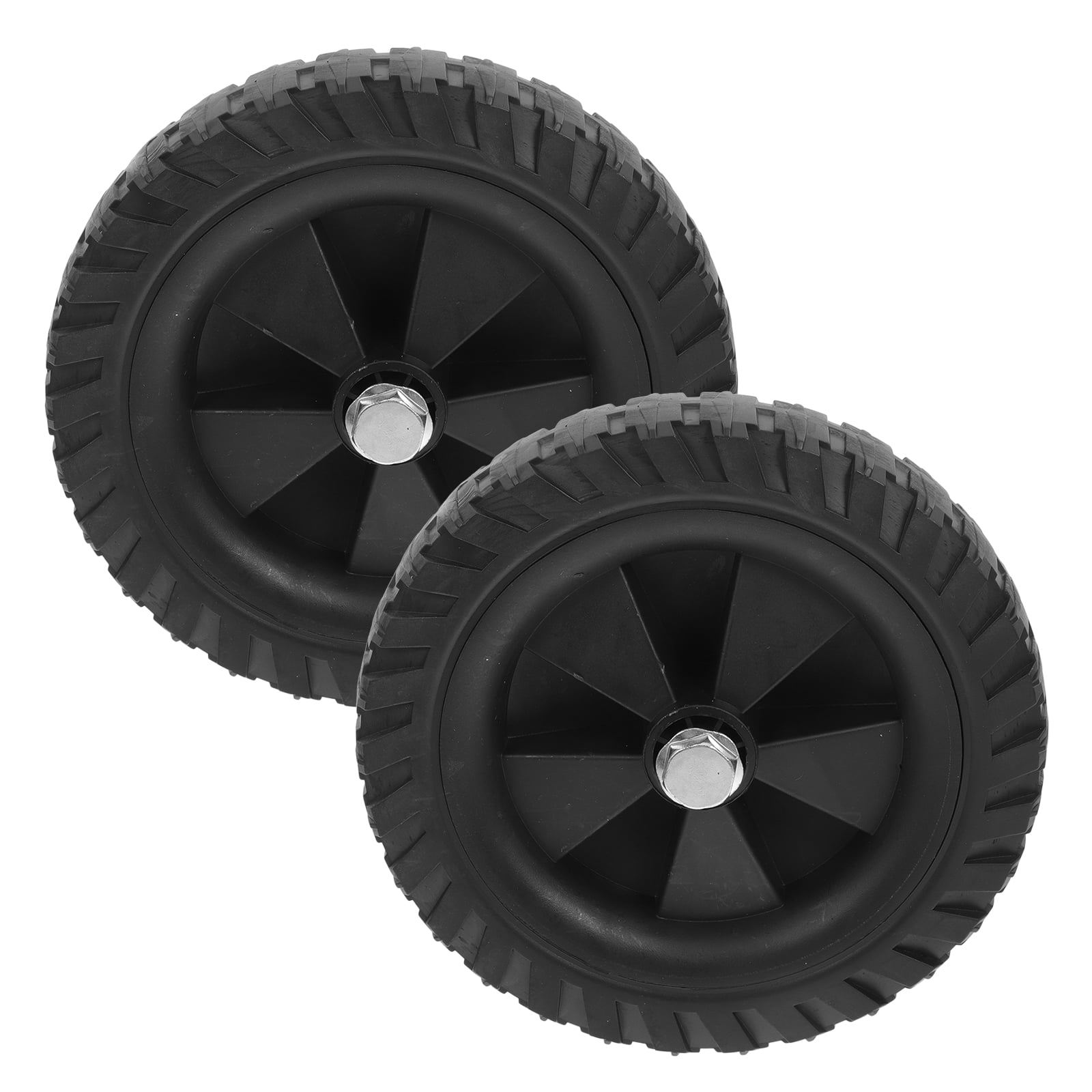 2 Pcs Air Compressor Casters Inflatable Portable Narrow Dispenser Black ...