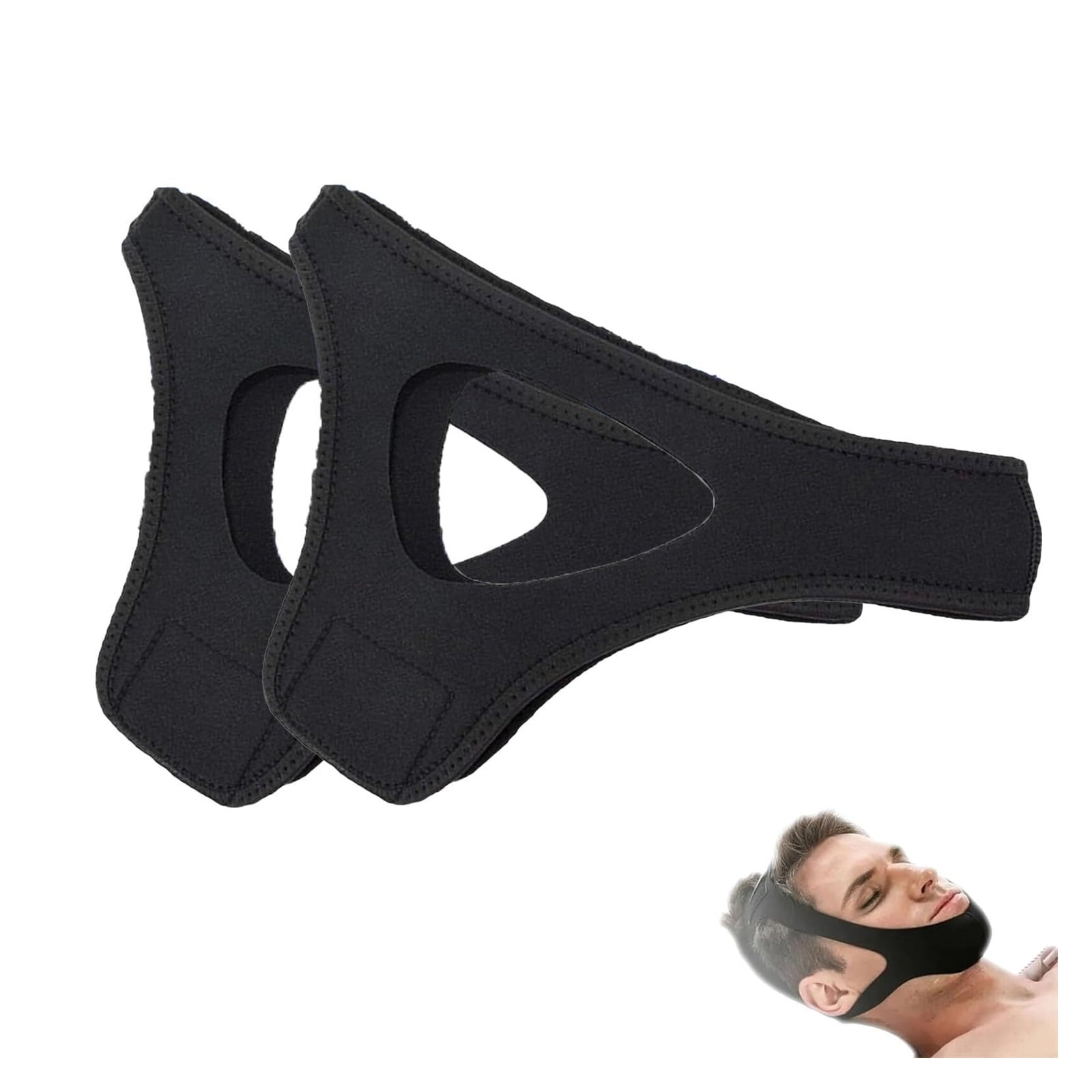 2 Pcs Airflow Jaw Strap, Air Flow Jaw Strap for Sleep Apnea, Adjustable ...