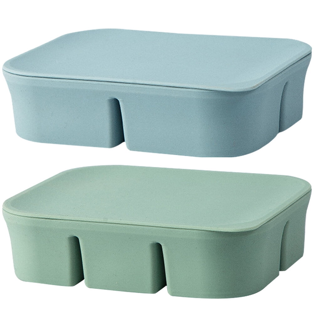 2 Pcs Airtight Freezer Box Baby Food Tray Silicone Molds Thick Section ...