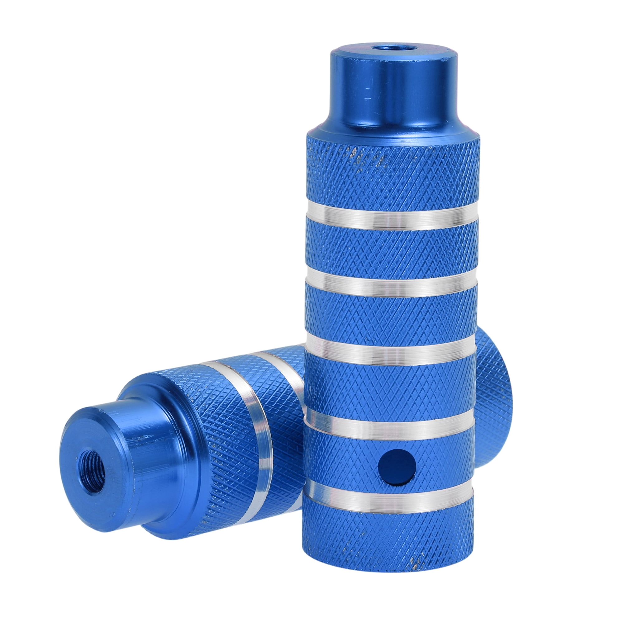2 Pcs Aluminum Alloy Anti-Skid Bike Pegs 110mm Length Five Stripes ...