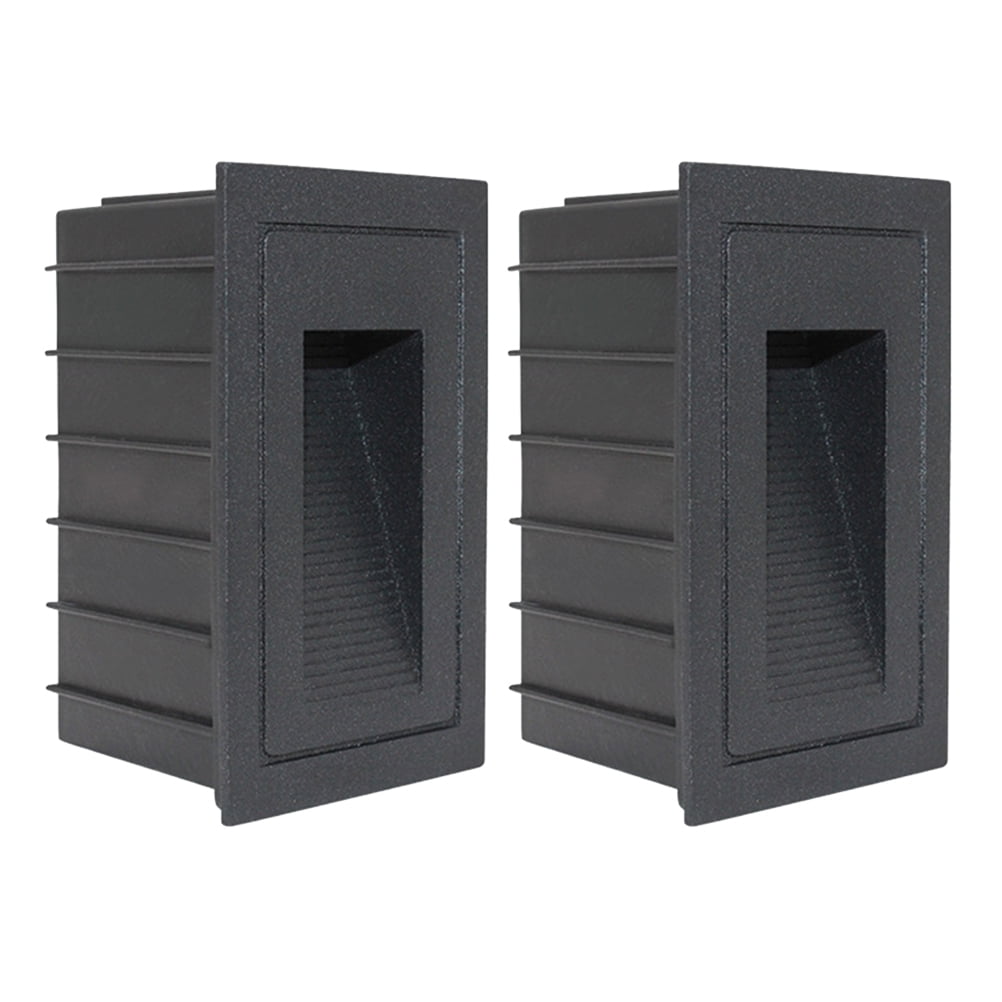 2 Pcs Aluminum Alloy Waterproof Recessed LED Stair Light Outdoor Light ...