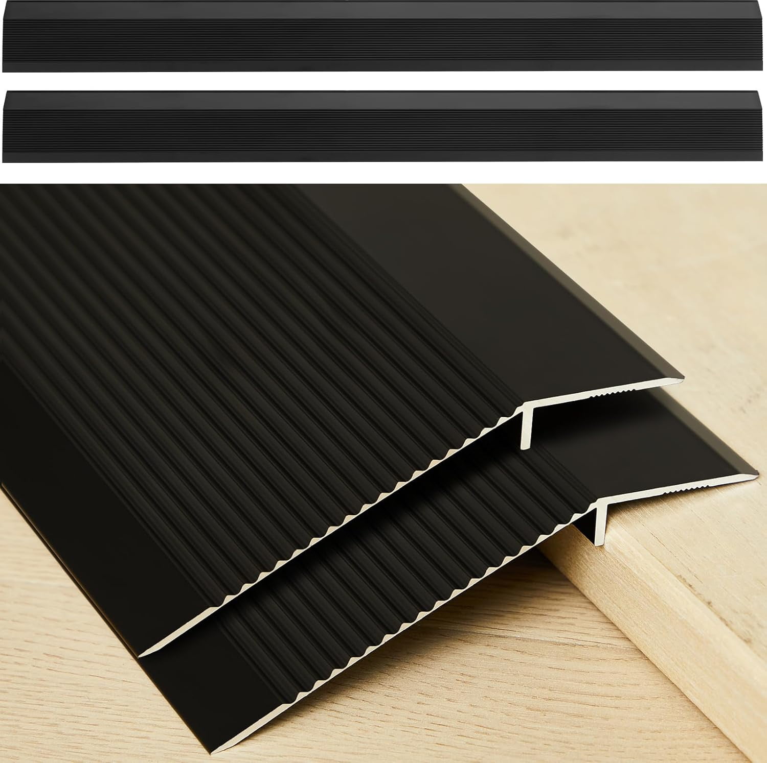 2 Pcs Aluminum Floor Transition Strip Thickness About 1.8 mm 36 Inch ...