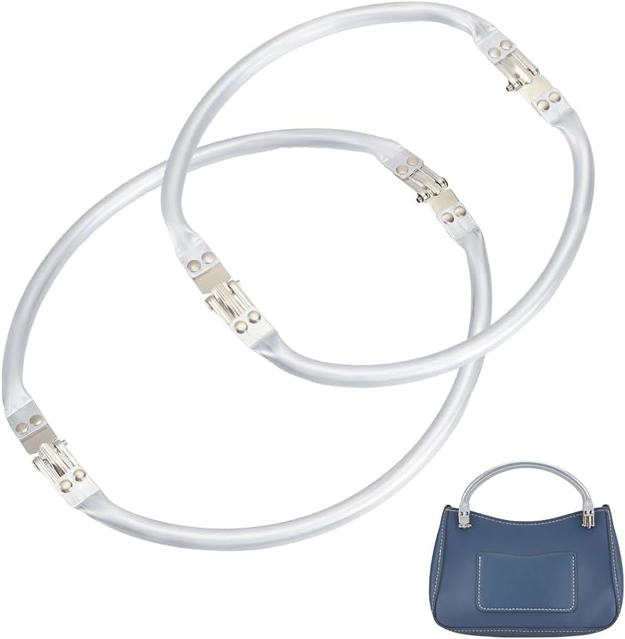 2 Pcs Aluminum Purse Frames 2 Sizes U-Shaped Bag Handle Kiss Clasp Lock ...