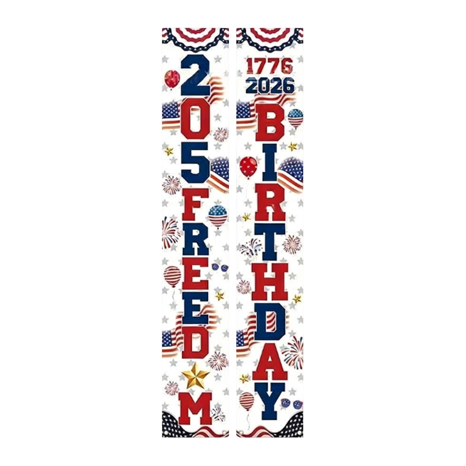 2 Pcs American 250th Anniversary Banners Patriotic Decorations 250 ...