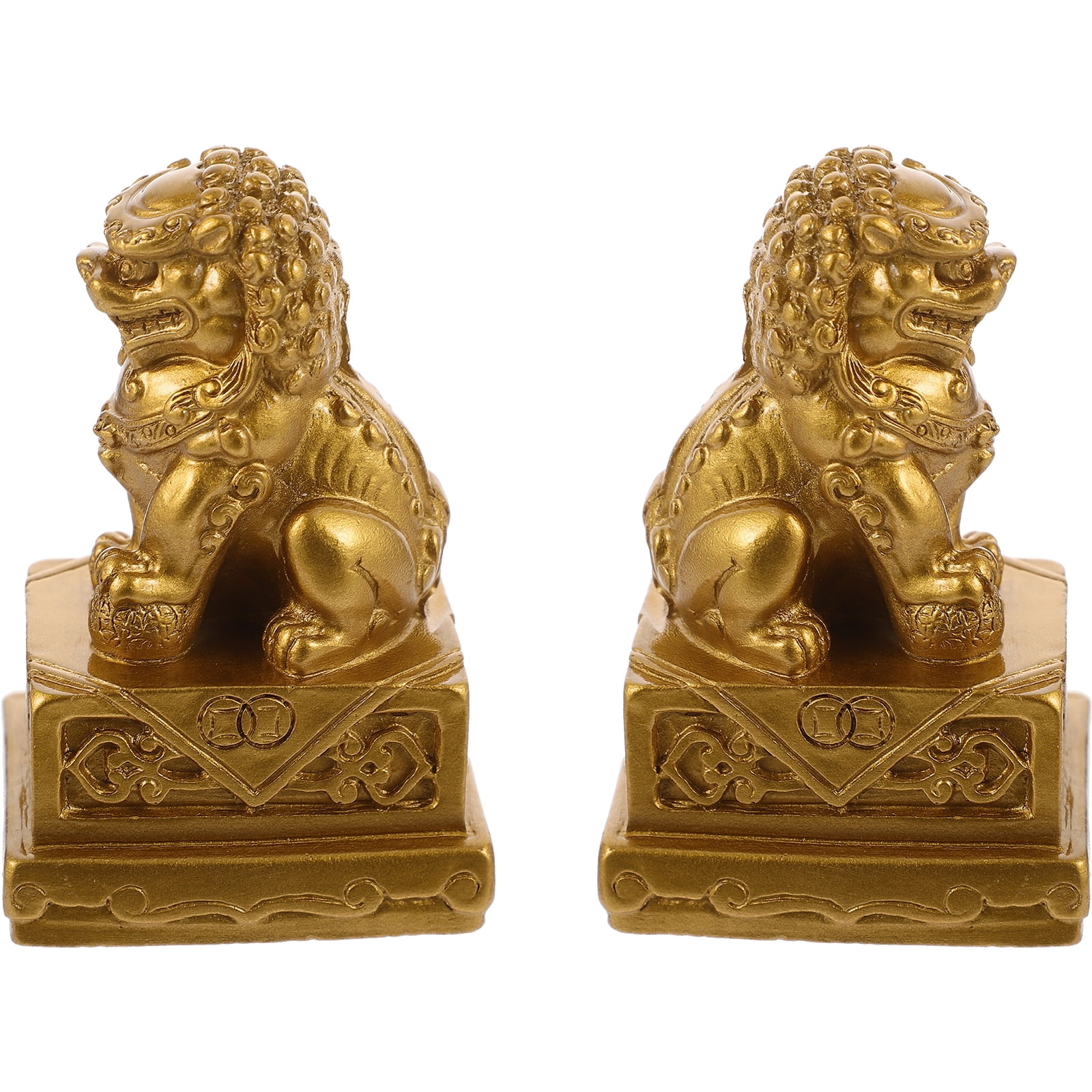 2 Pcs Animal Lion Sculptures Wild Animals Statues - Walmart.com