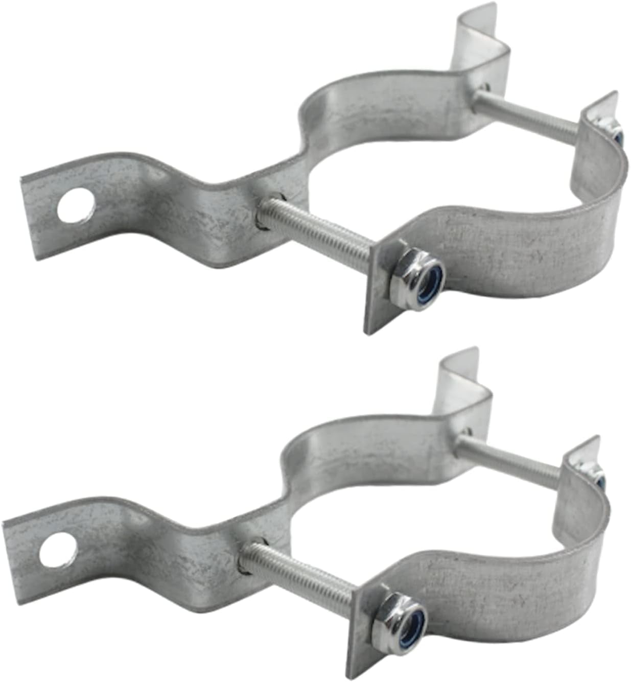2 Pcs Antenna Mast Wall Mount Bracket Heavy Duty Clamp Chimney TV CB ...