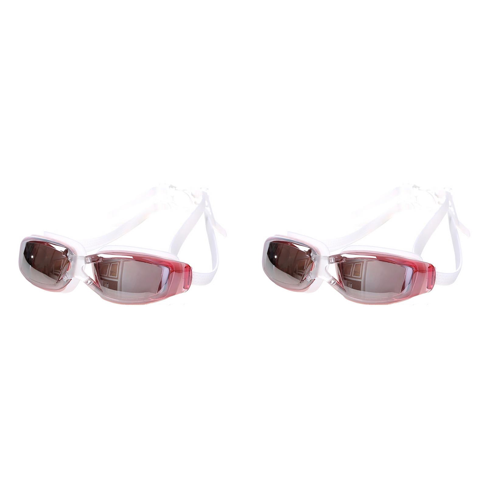 2 Pcs Anti Fog Swimming Goggles Adult Silicone Waterproof, One Piece ...