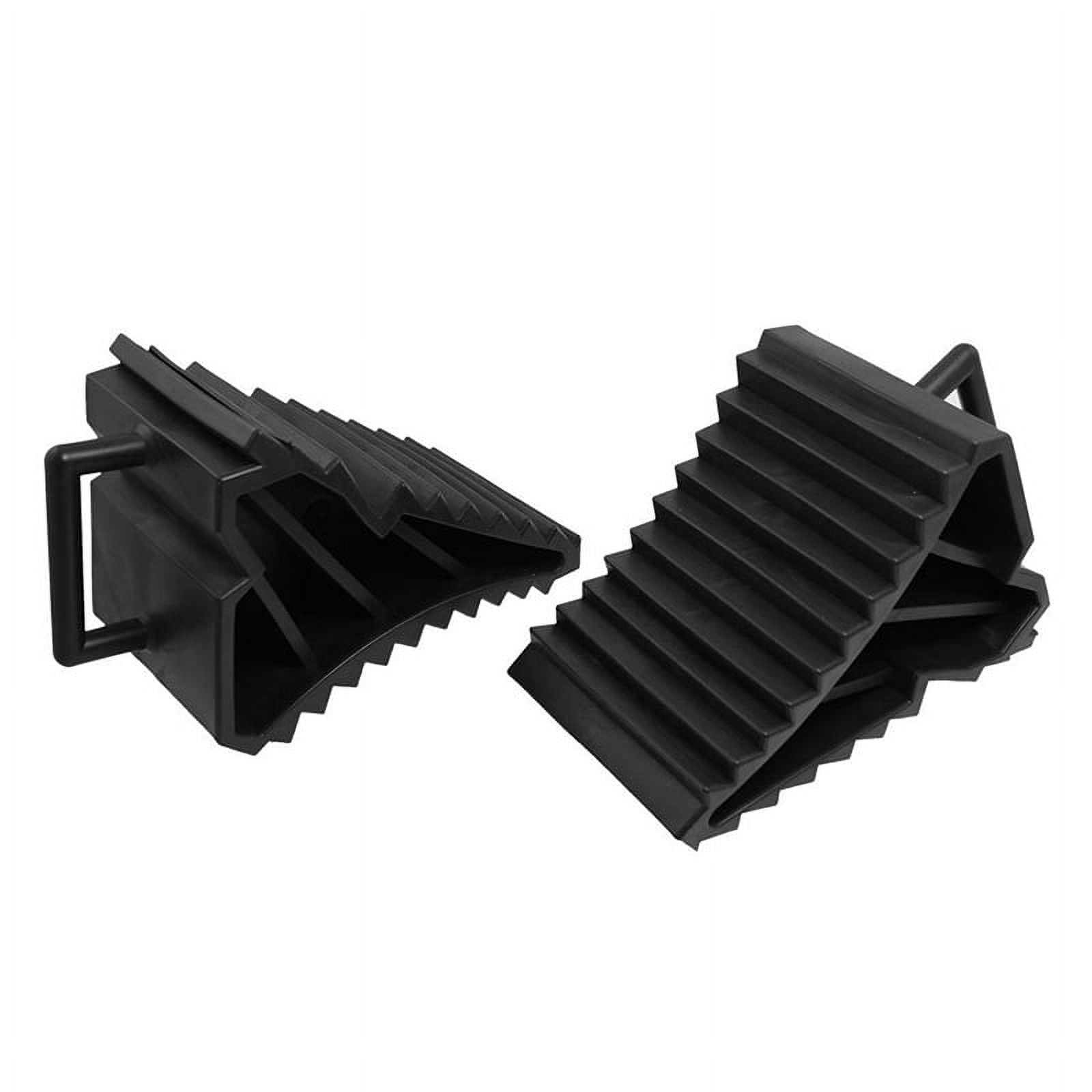 2 Pcs Antislip Vehicle Car Truck Wheel Tire Chock Stop Block Black ...