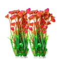 2 Pcs Aquarium Decorations Fish Tank Artificial Water Plants Made of ...