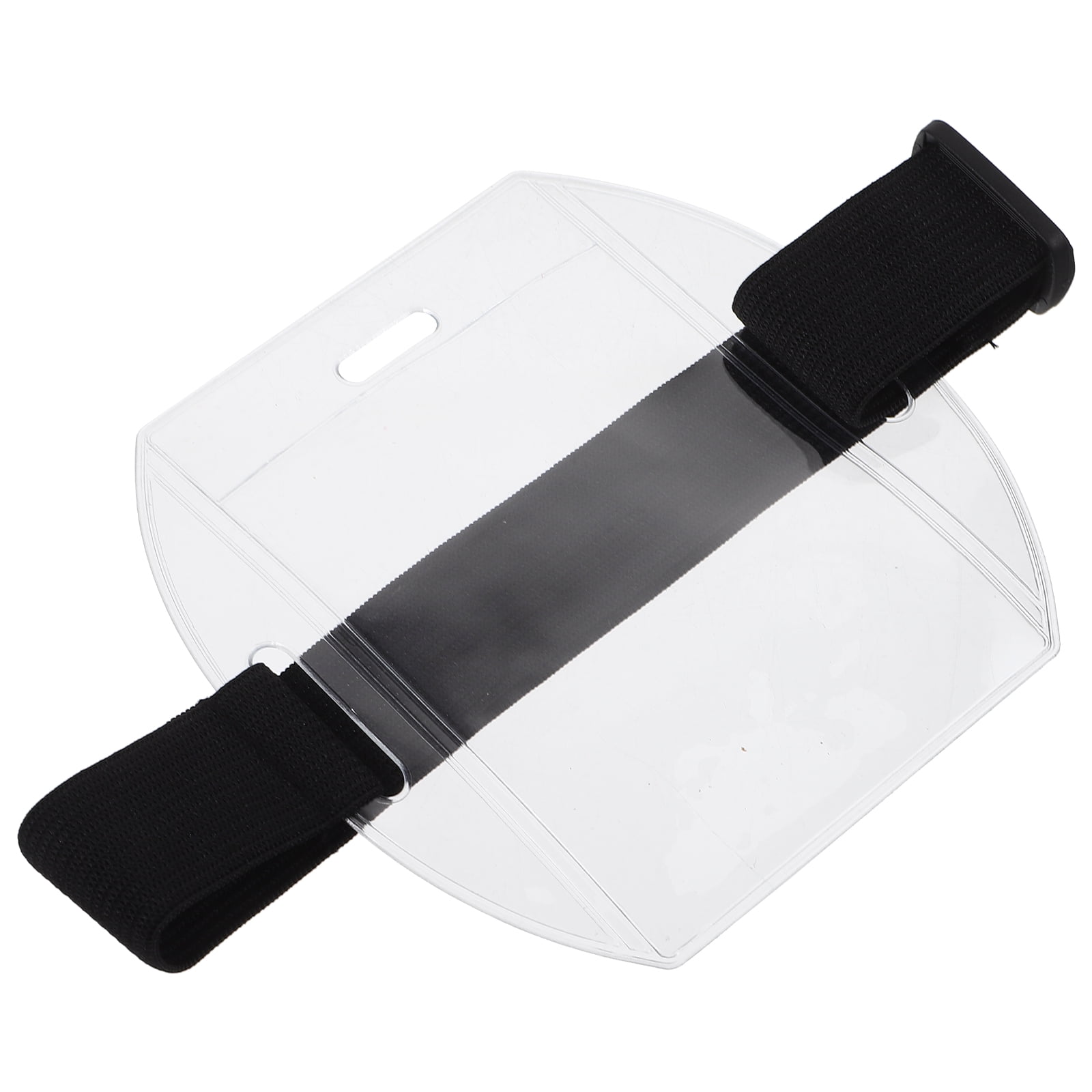 2 Pcs Arm Badge Clip Armband ID Card Ring Fastener Transparent Name Tag ...