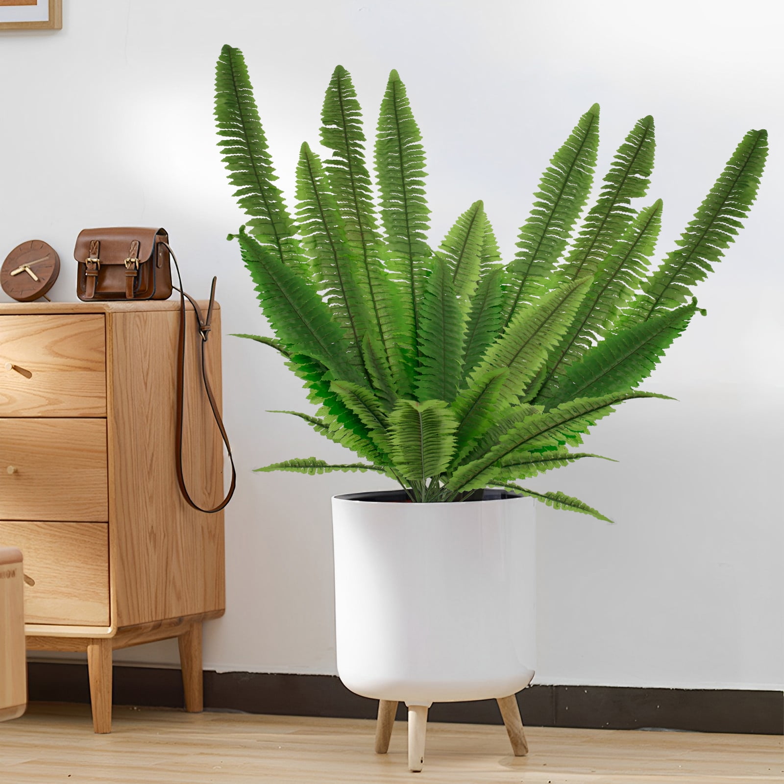 2 Pcs Artificial Ferns for Outdoors UV Resistant Lifelike Artificial ...