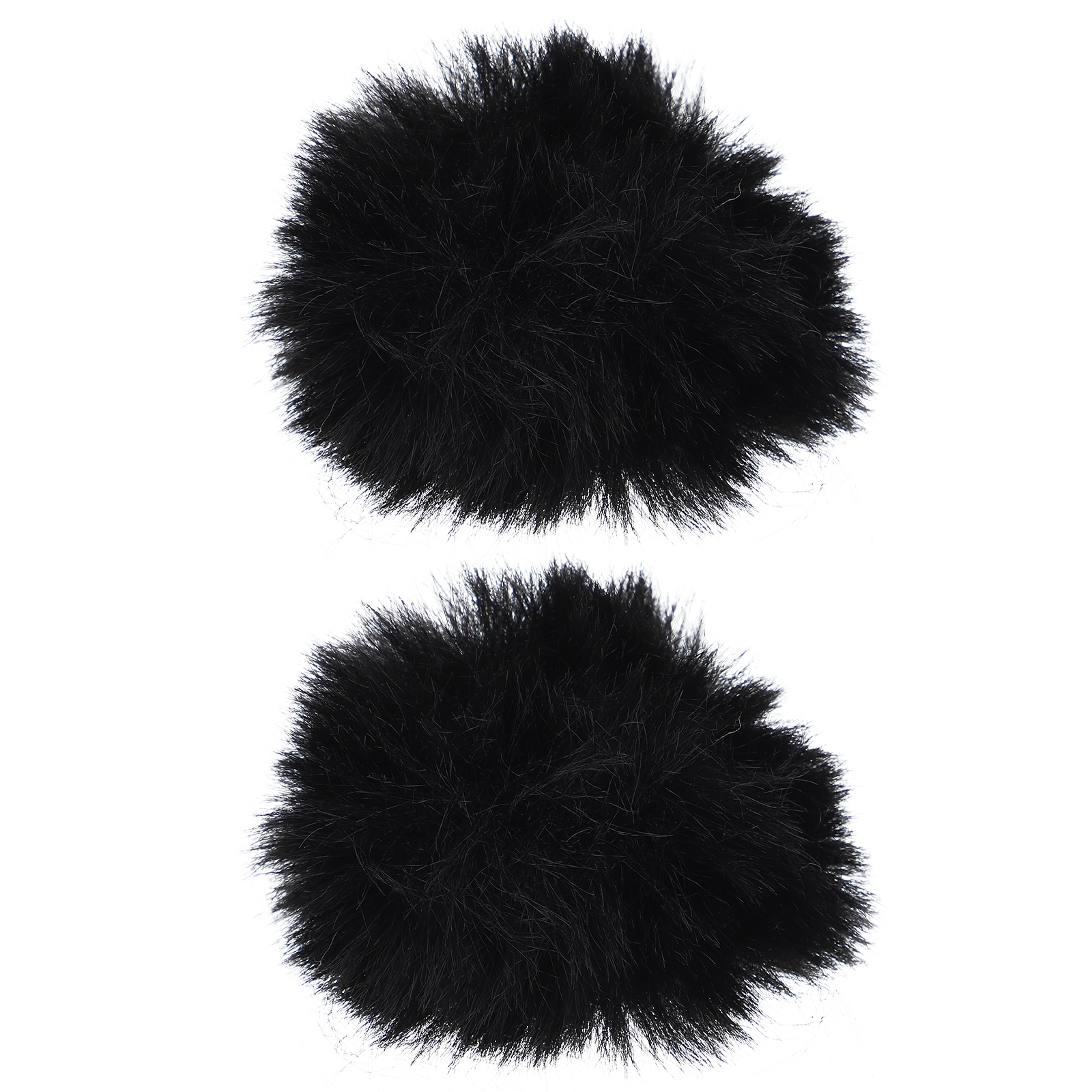 2 Pcs Artificial Fur Mic Covers Stages Microphone Windscreen Handheld ...