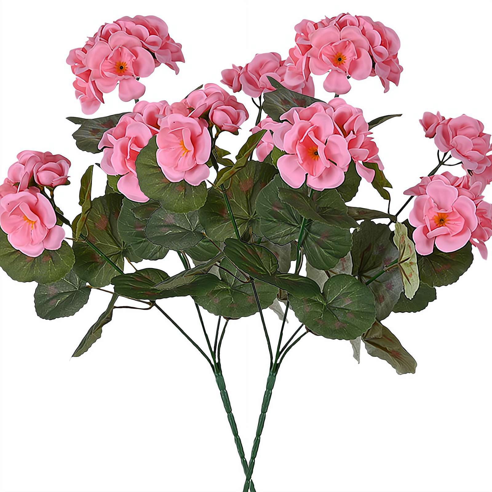2 Pcs Artificial Geranium Flowers for Outdoors Silk Geraniums Flowers ...