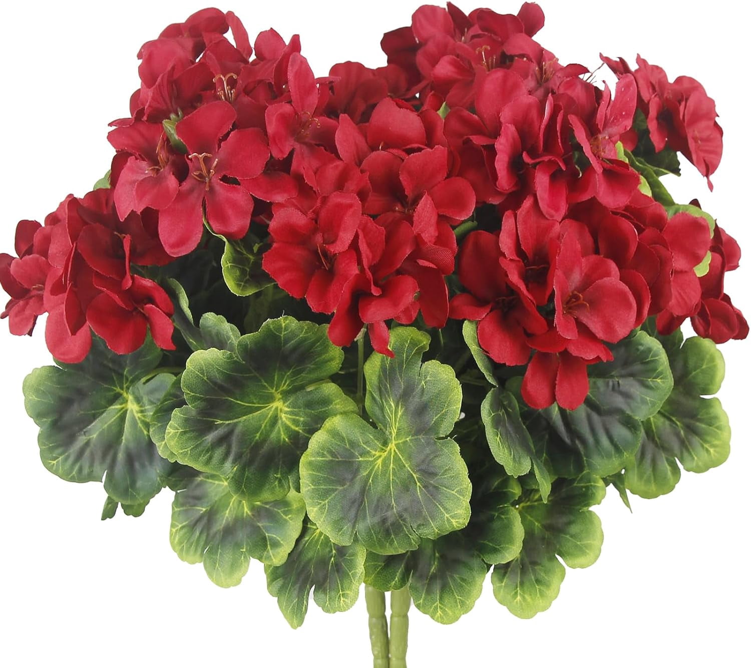 2 Pcs Artificial Geraniums for Outdoor Silk Geranium Flowers Red ...